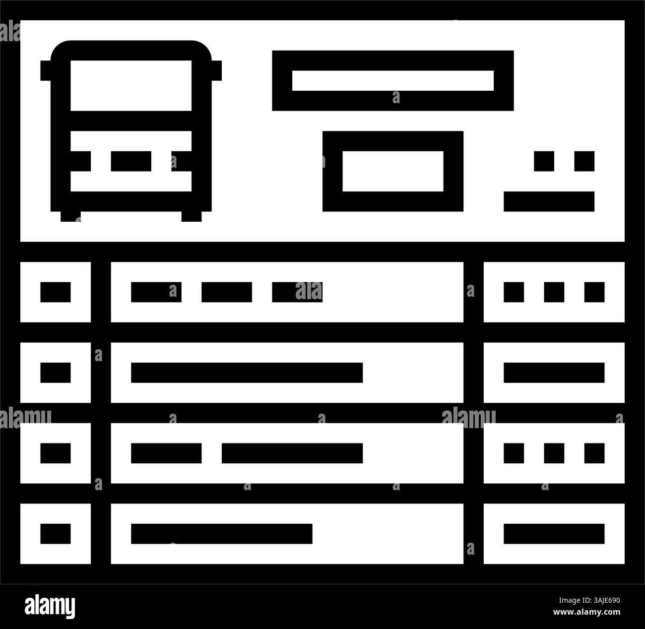 public transport information line icon vector illustration Stock Vector ...