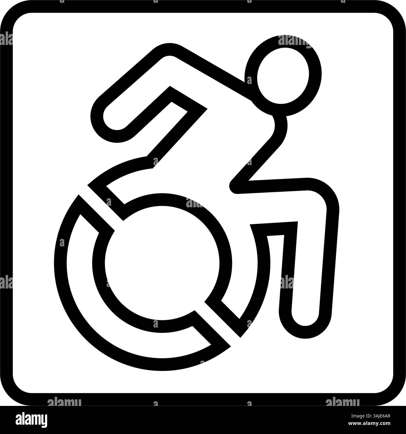 handicap accessible line icon vector illustration Stock Vector Image ...