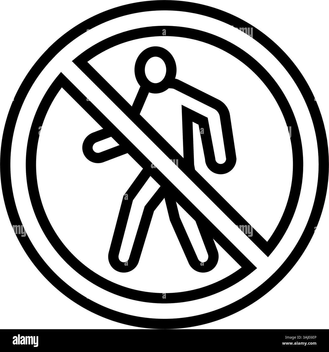 no entry information line icon vector illustration Stock Vector Image ...