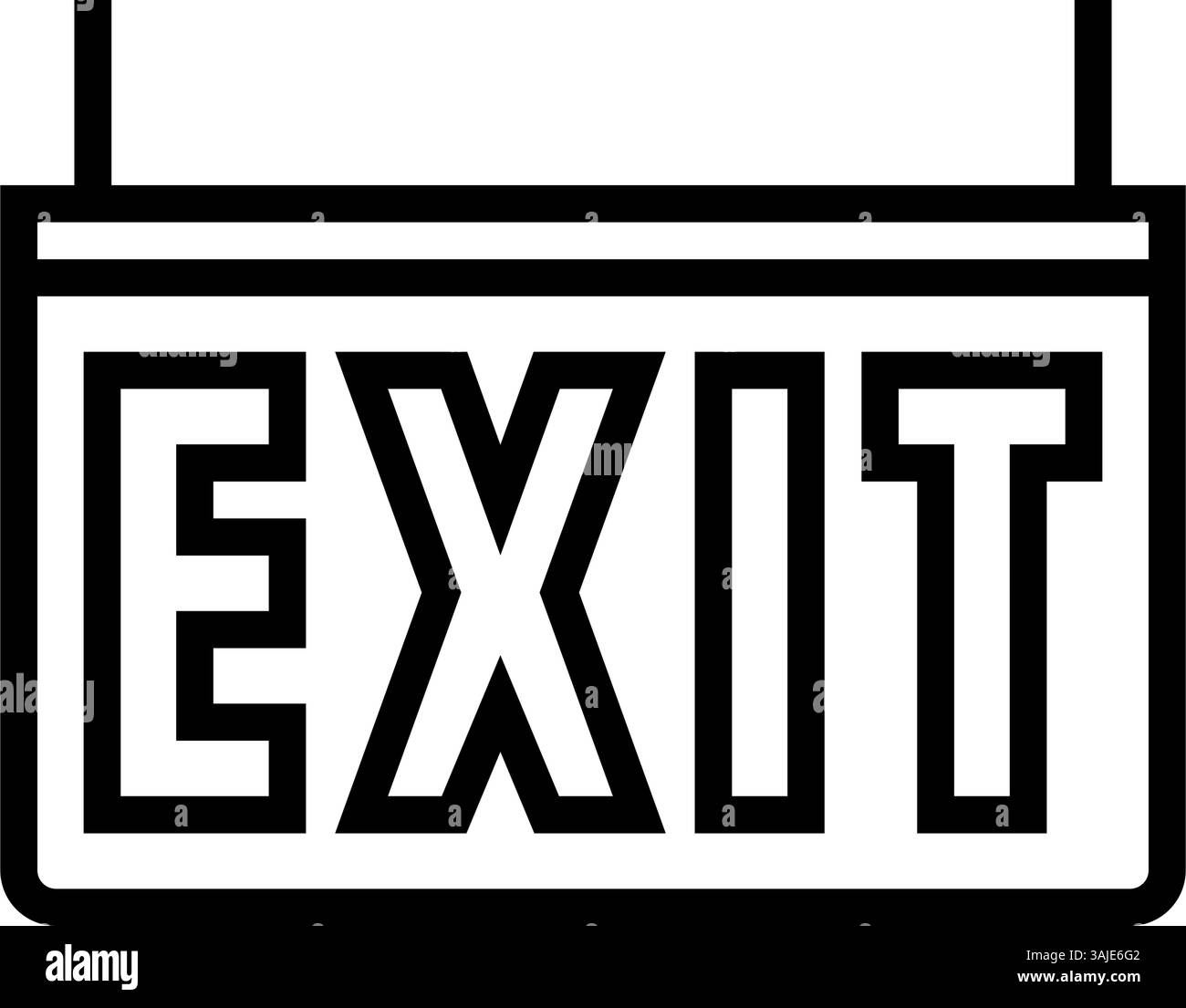 exit information line icon vector illustration Stock Vector Image & Art ...