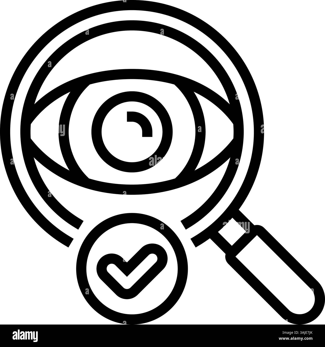 health check optometry vision eye line icon vector illustration Stock ...