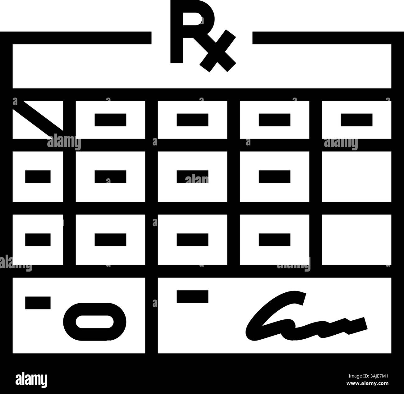 prescription optometry vision eye line icon vector illustration Stock ...