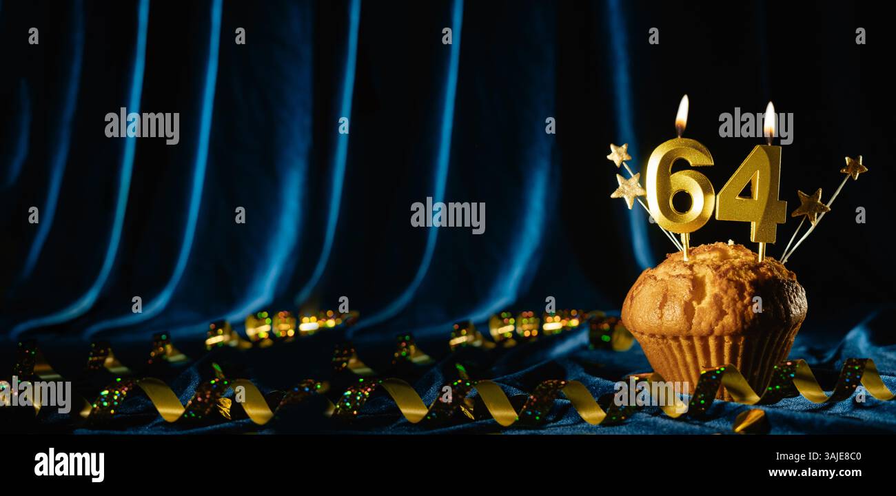 Birthday cake number 64 stars hi-res stock photography and images - Alamy