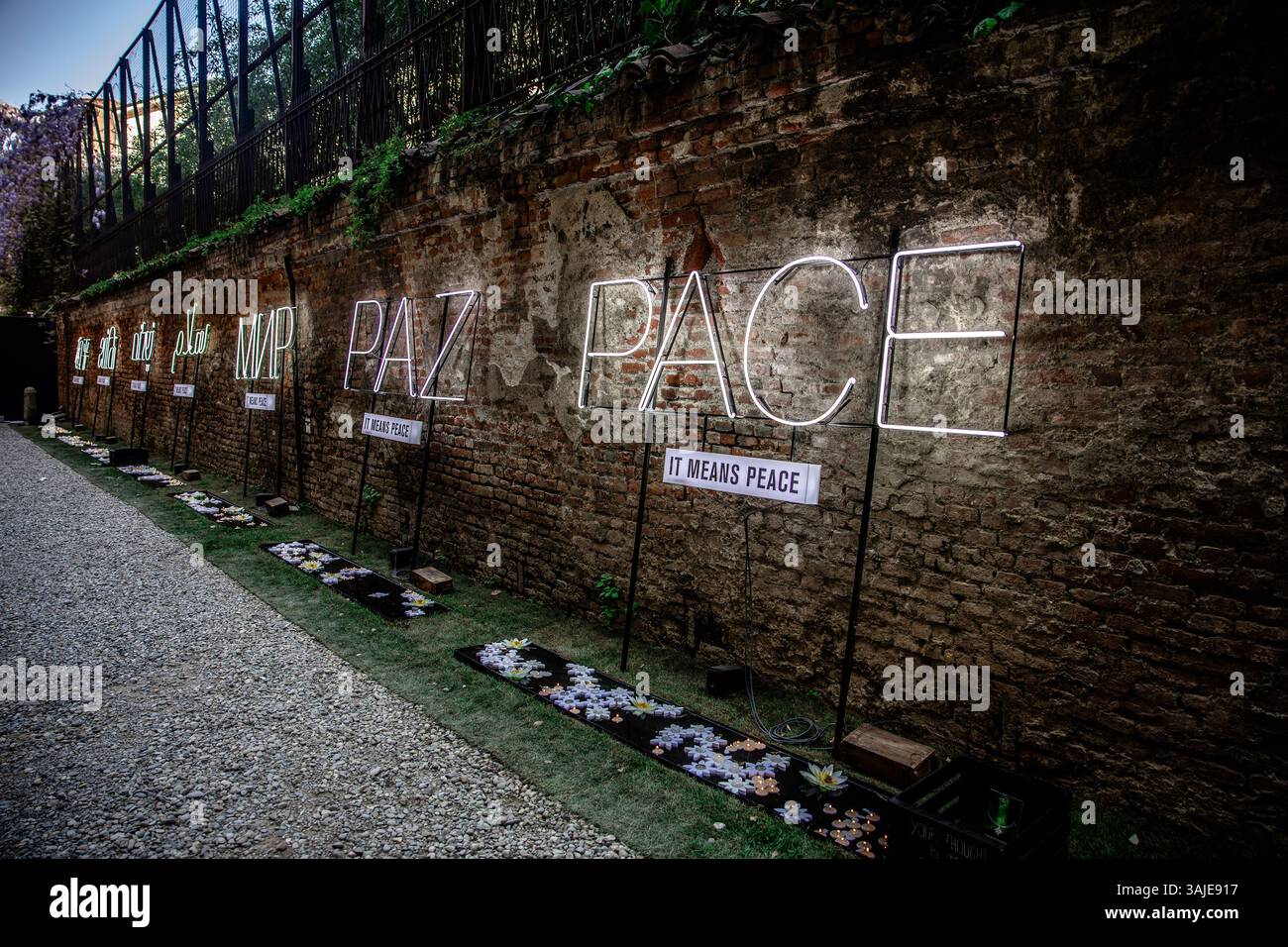 "it means peace" is the installation created by Marco Balich at ...