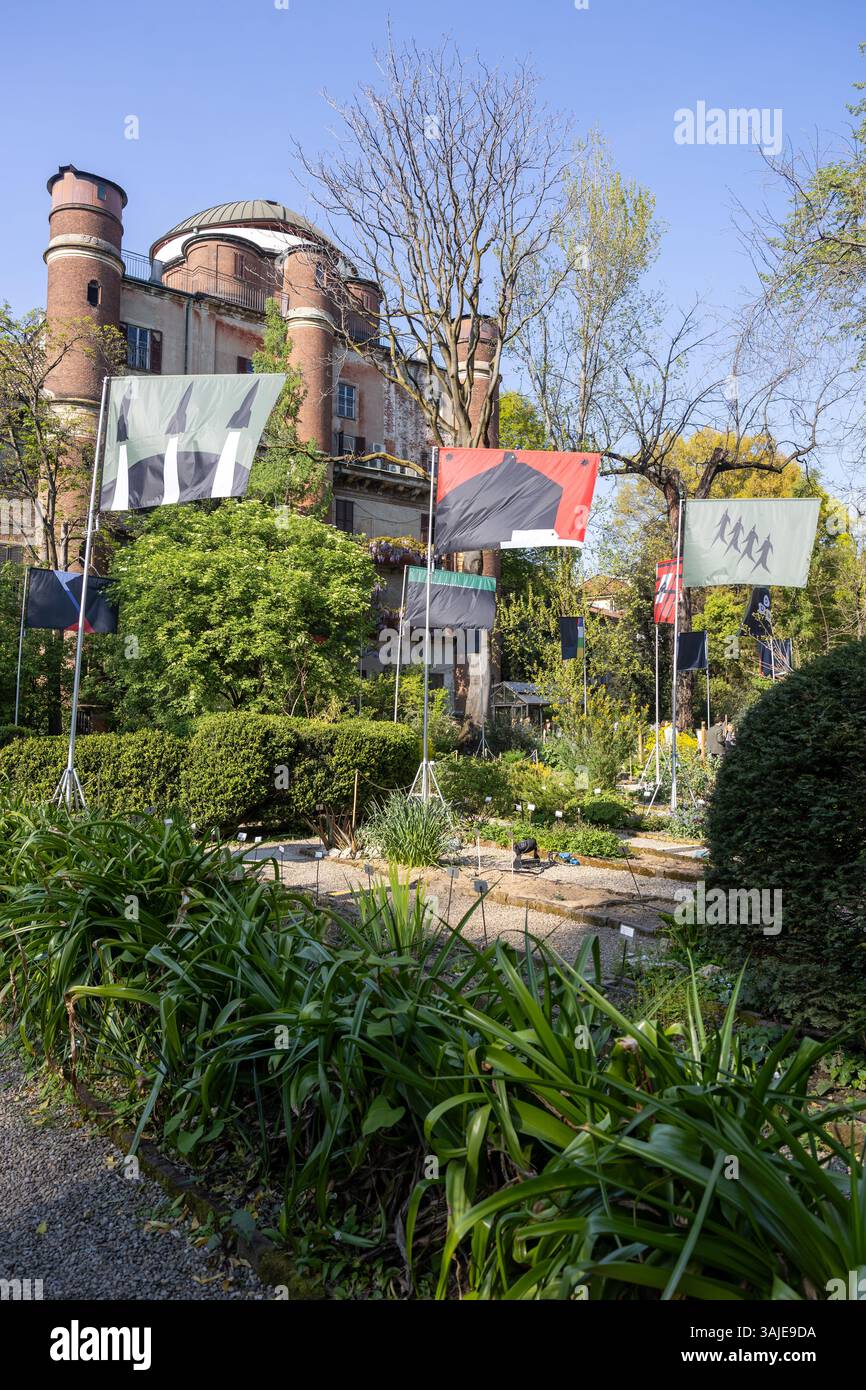 WAR FLAGS by Philippe Starck with Babinet & Co for ABS Group at Orto Botanico Brera during ...
