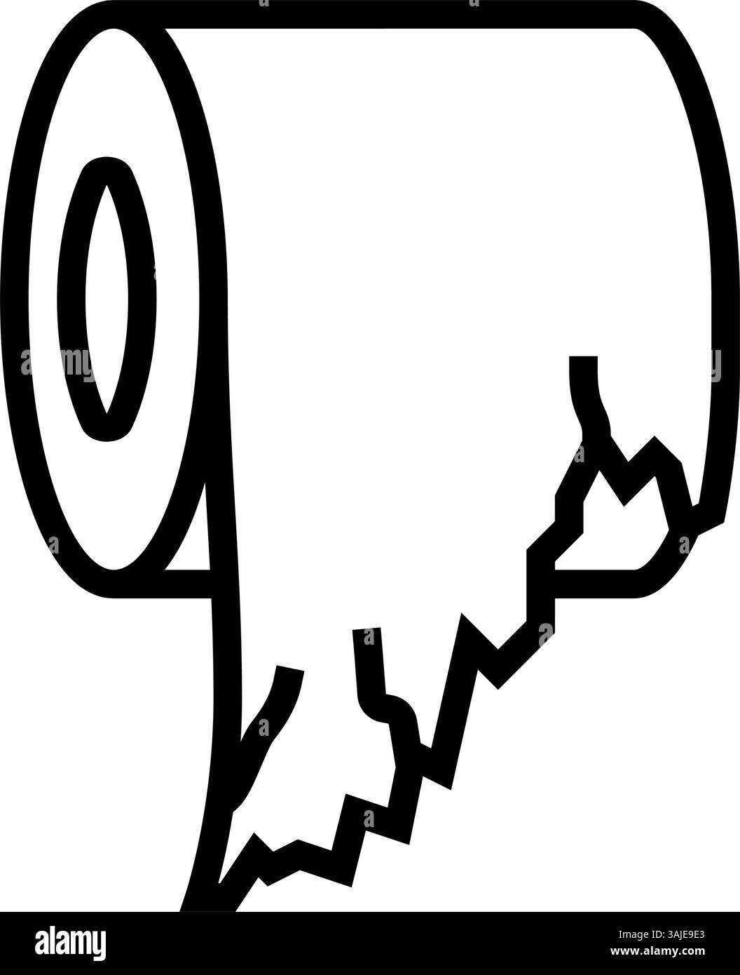 rip line toilet paper line icon vector illustration Stock Vector Image ...