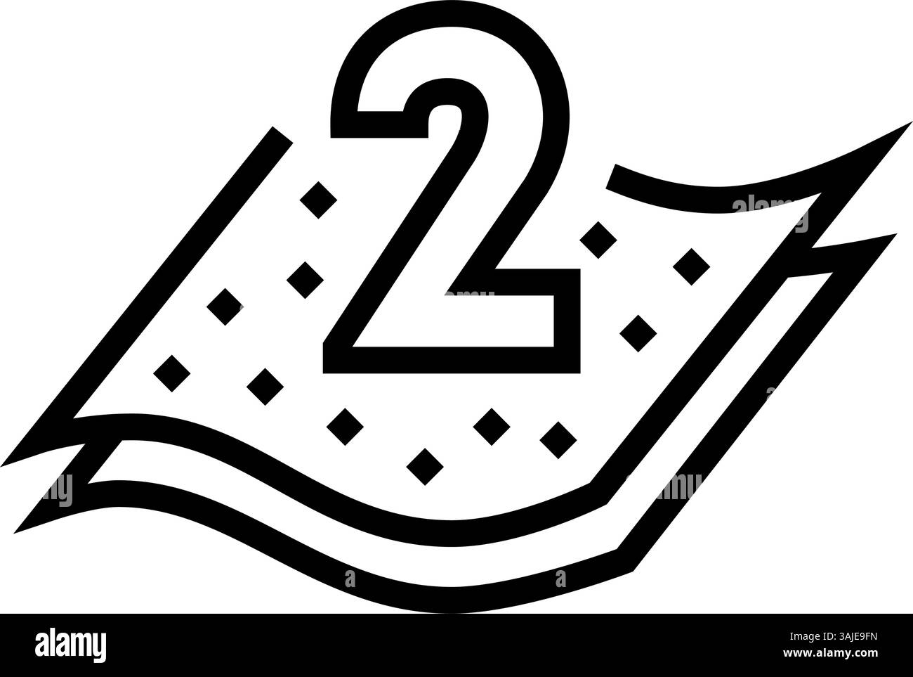 two ply toilet paper line icon vector illustration Stock Vector Image ...