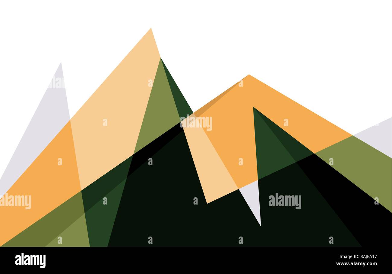 Abstract Geometric Mountain With Colorful Background for Poster Design ...