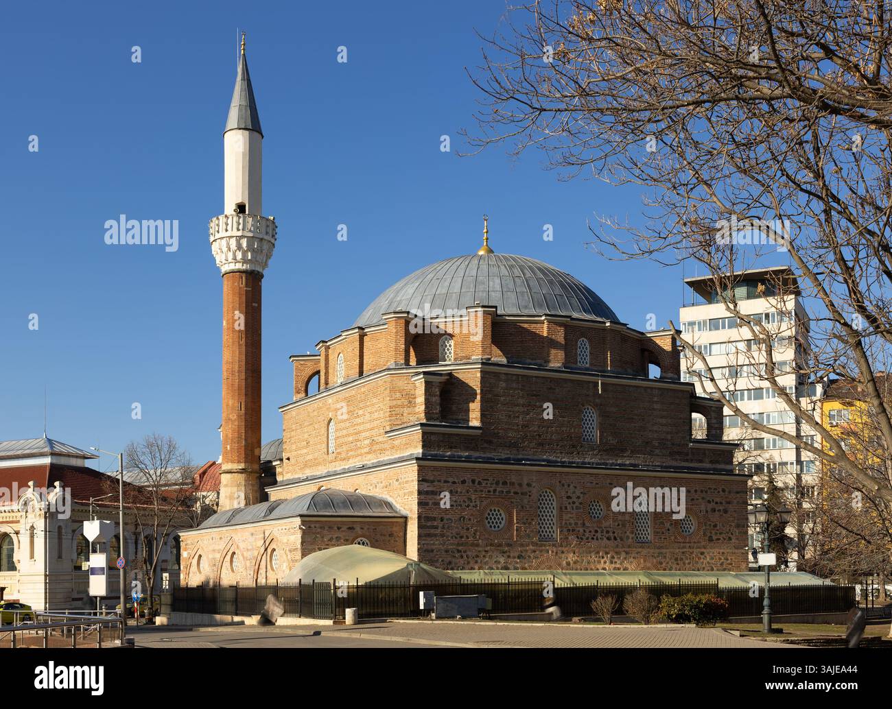 View of Banya Bashi Mosque on medieval Banski Square, Central Mosque of ...