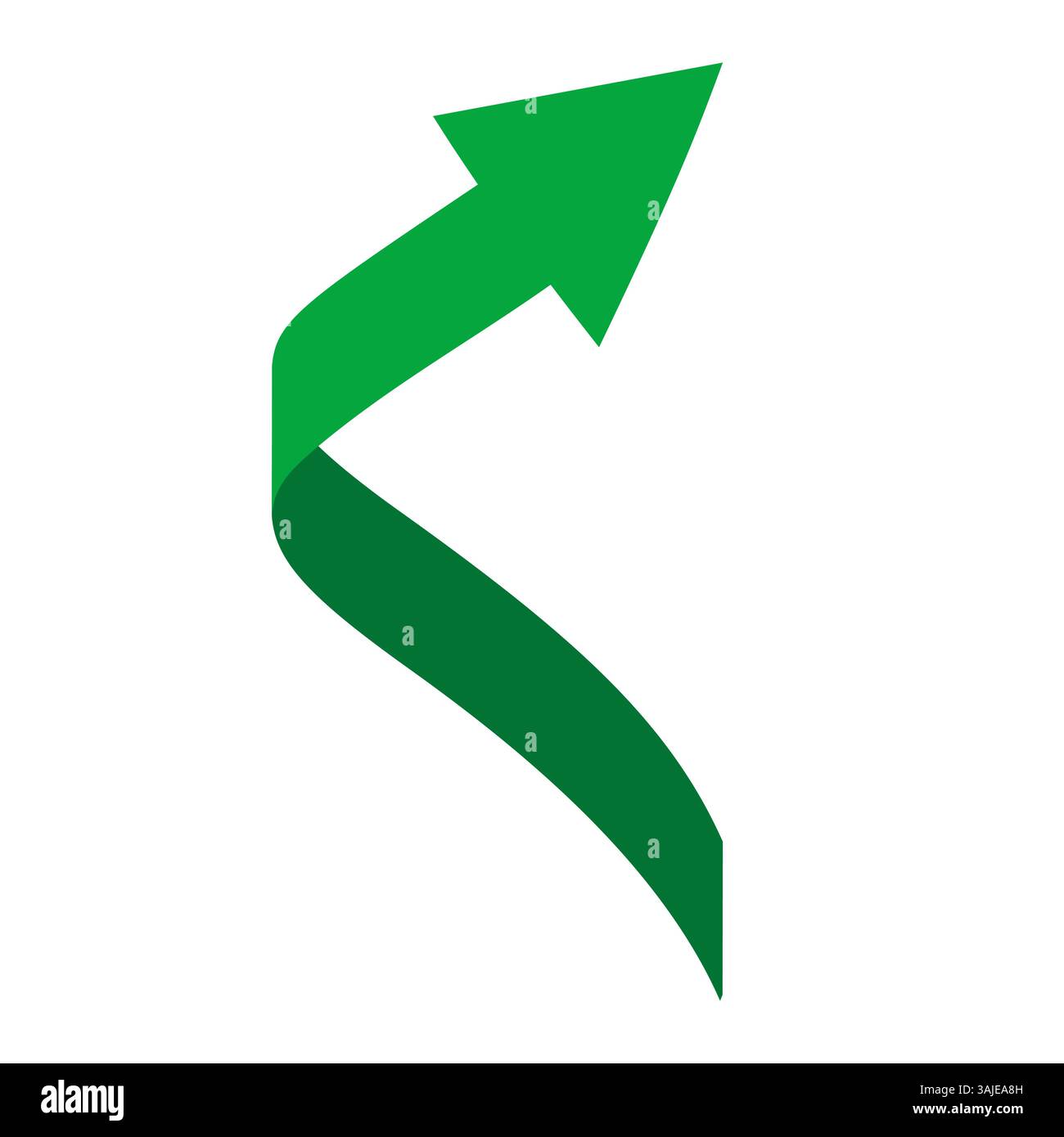 Spiraling Green Arrow Ascending Indicating Growth and Positive ...