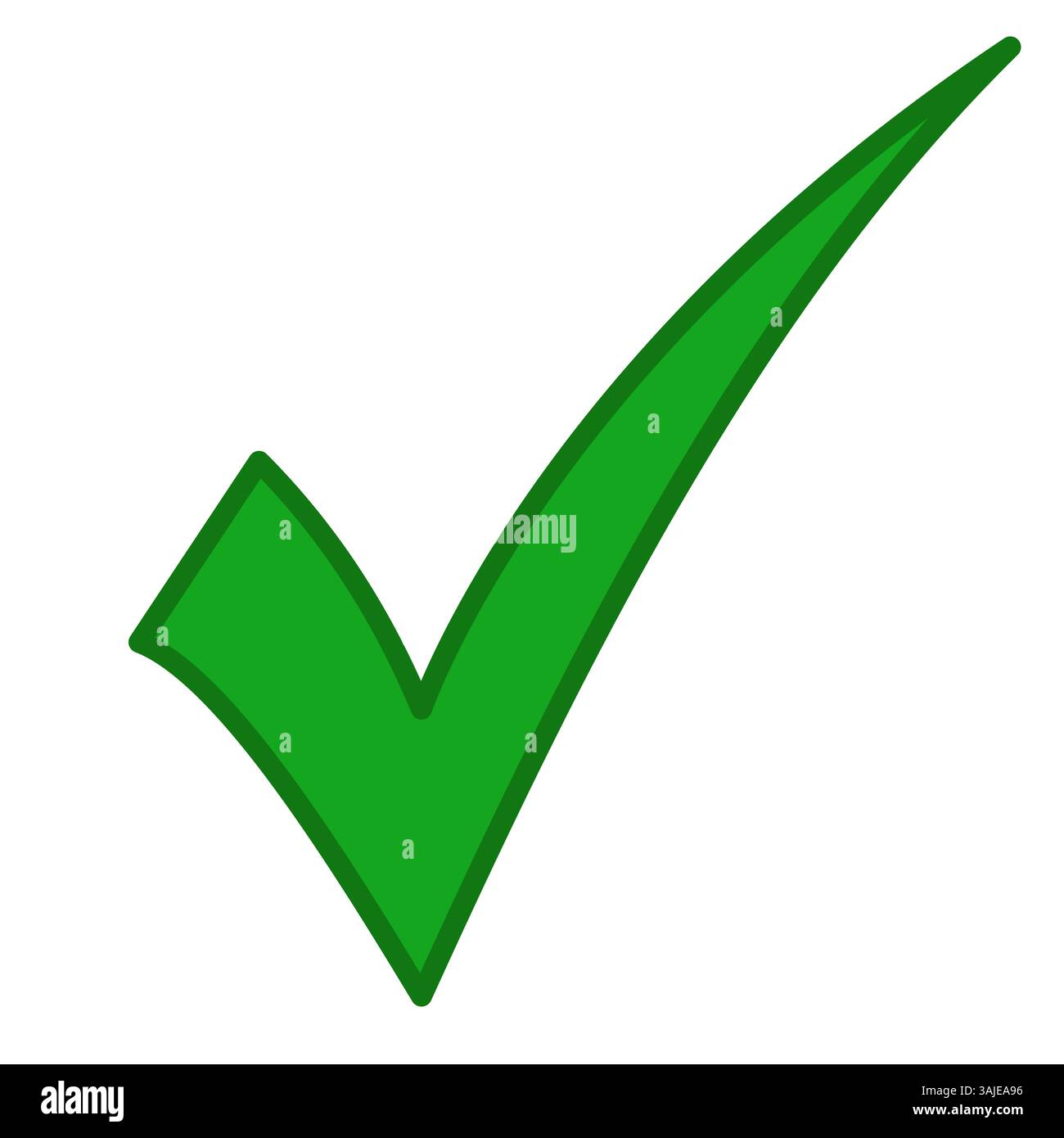 Vibrant Green Checkmark, Symbol of Approval and Confirmation Stock ...