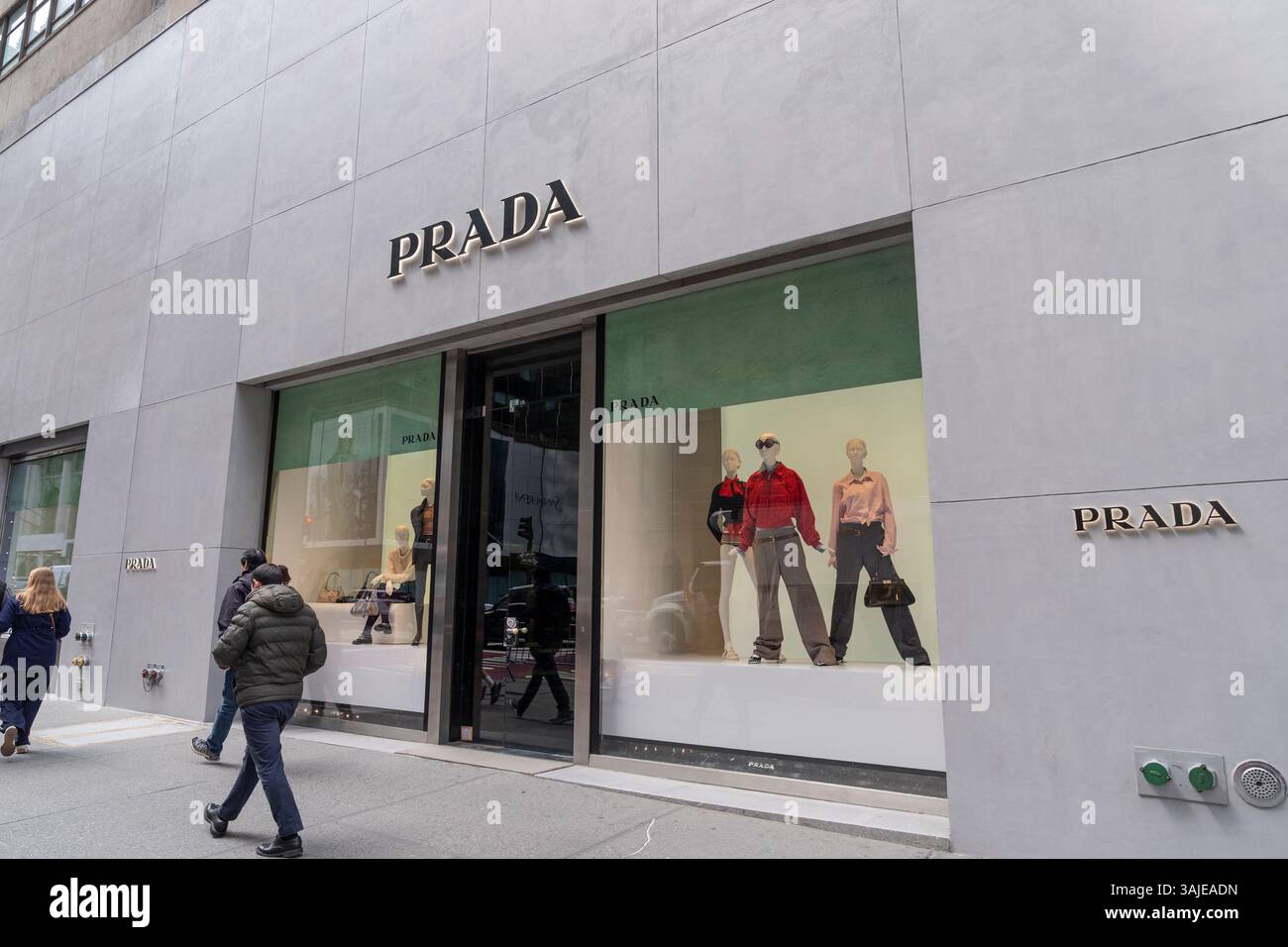 New York, New York, USA. 10th Apr, 2025. View of the Prada store on ...