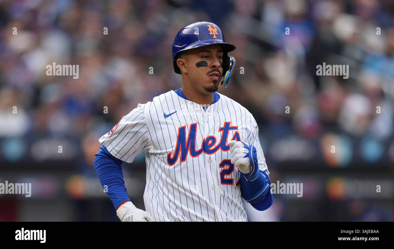 New York Mets' Mark Vientos during the eighth inning of a baseball game against the Toronto Blue ...