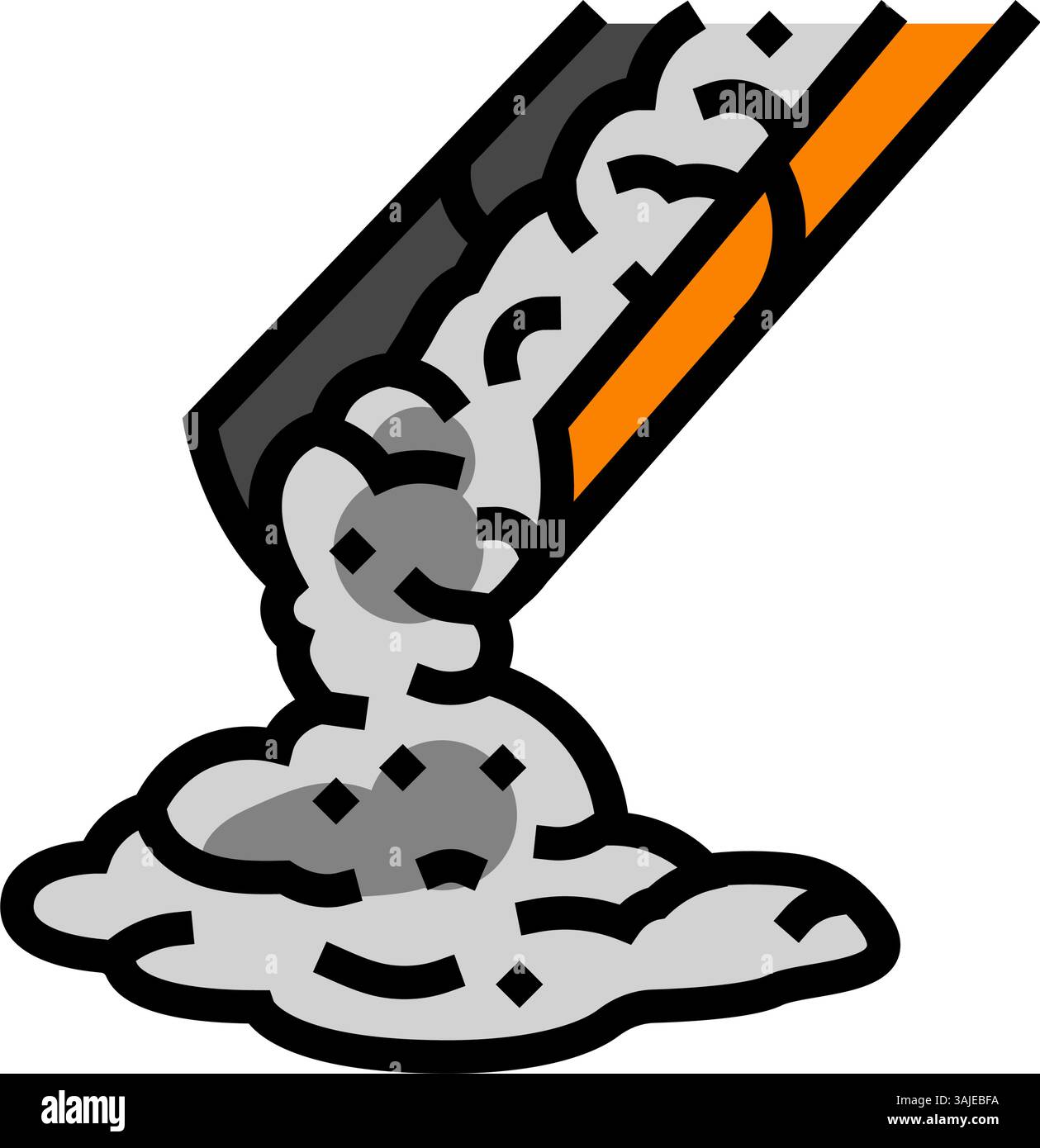 pouring cement concrete color icon vector illustration Stock Vector ...