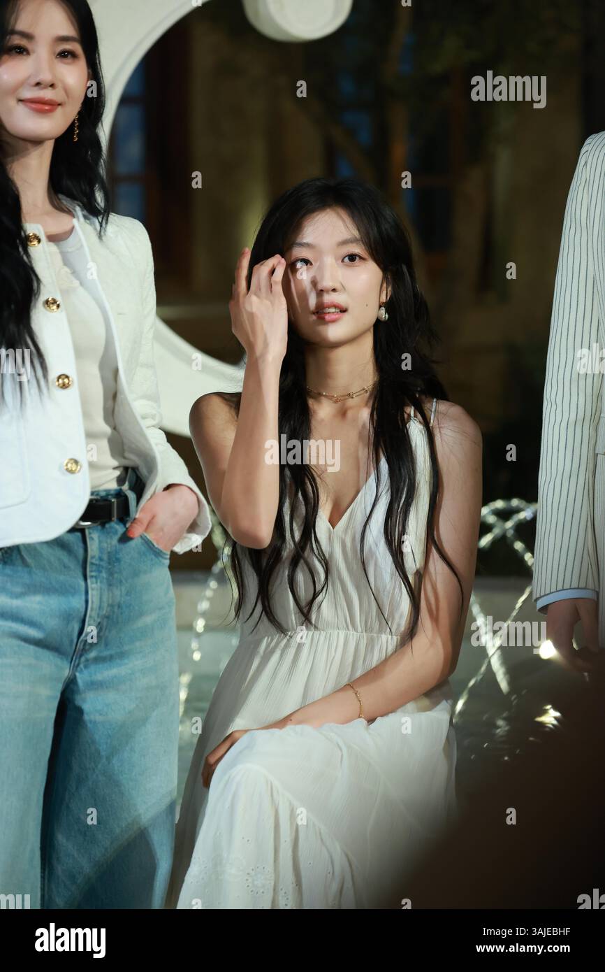 Chinese actress Sun Qian attends an activity in Shanghai, China, 10 ...