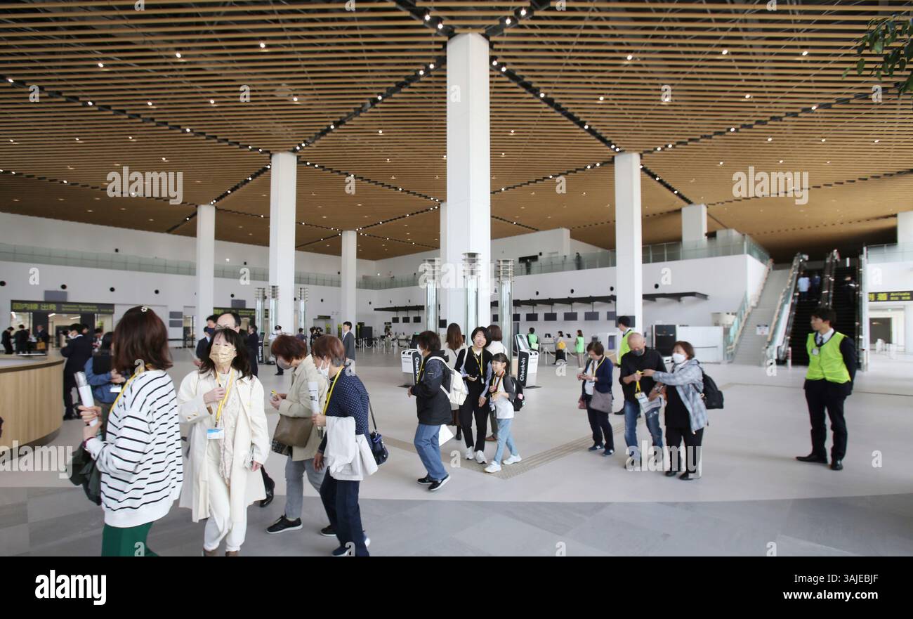 A photo shows Kobe Airport Terminal 2 in Chuo Ward, Kobe City, Hyogo ...