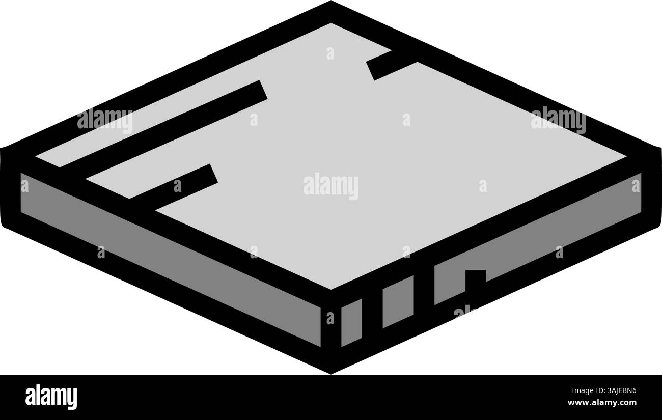 concrete slab cement color icon vector illustration Stock Vector Image ...