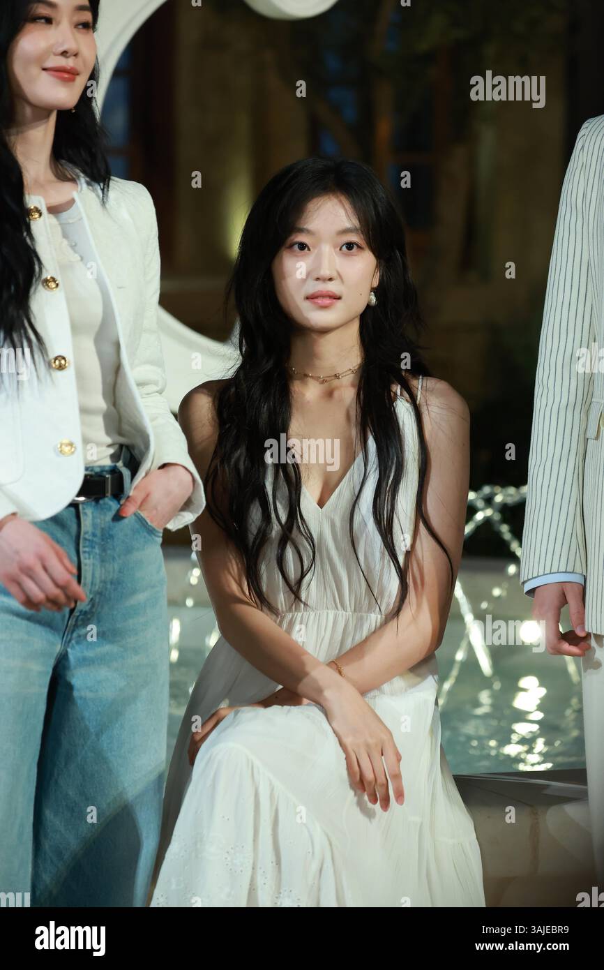 Chinese actress Sun Qian attends an activity in Shanghai, China, 10 ...