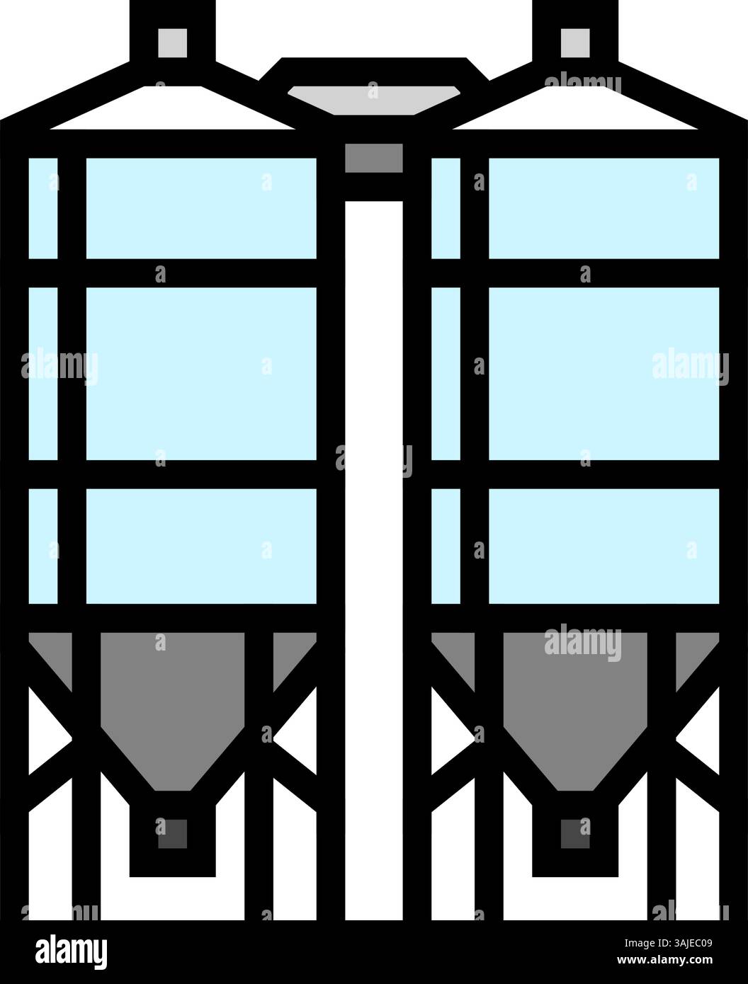 silo cement concrete color icon vector illustration Stock Vector Image ...