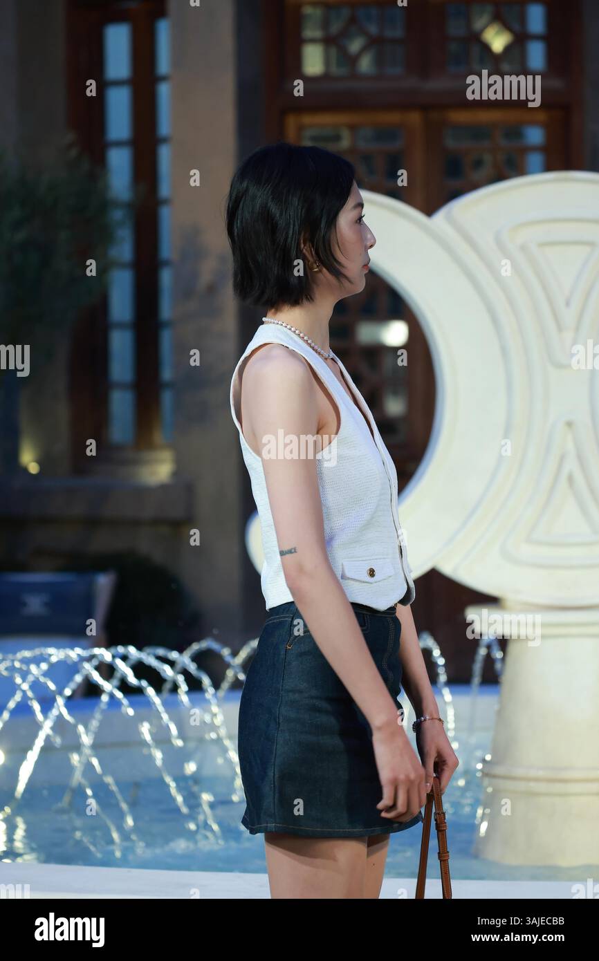 Chinese model and actress Zhao Jiali attends an activity in Shanghai ...