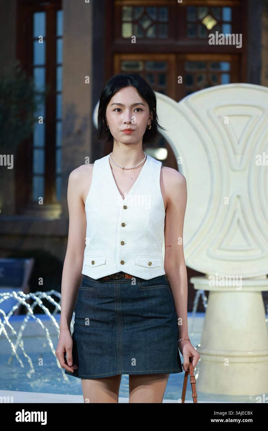 Chinese model and actress Zhao Jiali attends an activity in Shanghai ...