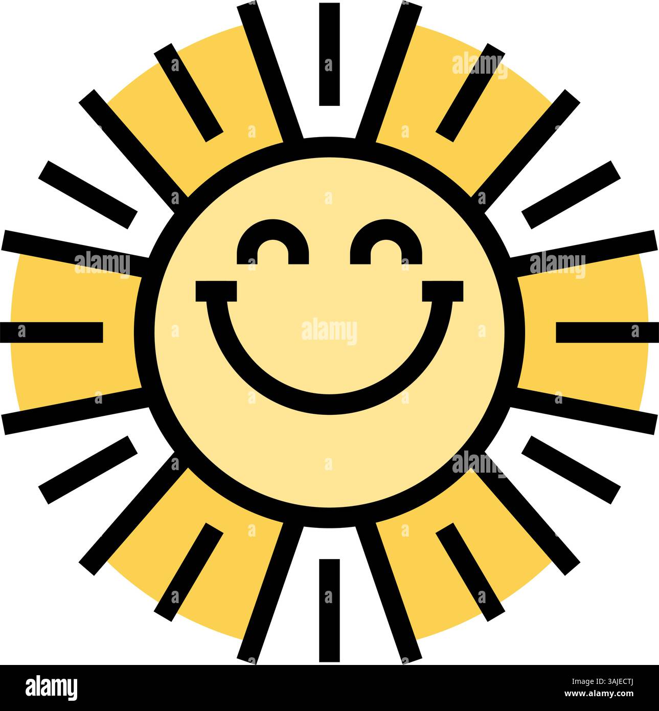 happy rays cute sun character color icon vector illustration Stock ...