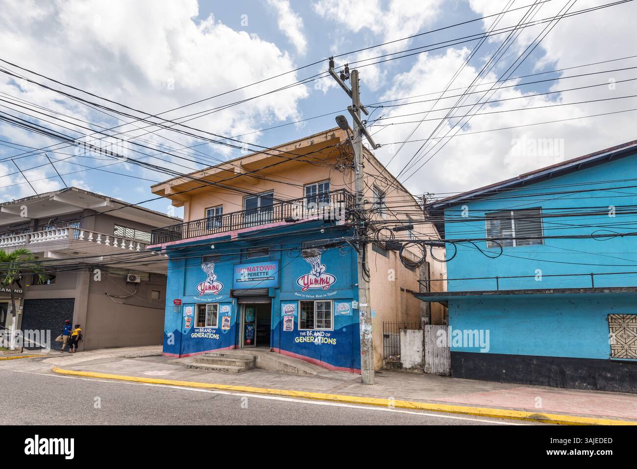 Ocho Rios, Jamaica - April 9, 2024: Daytime street view of Ocho Rios ...