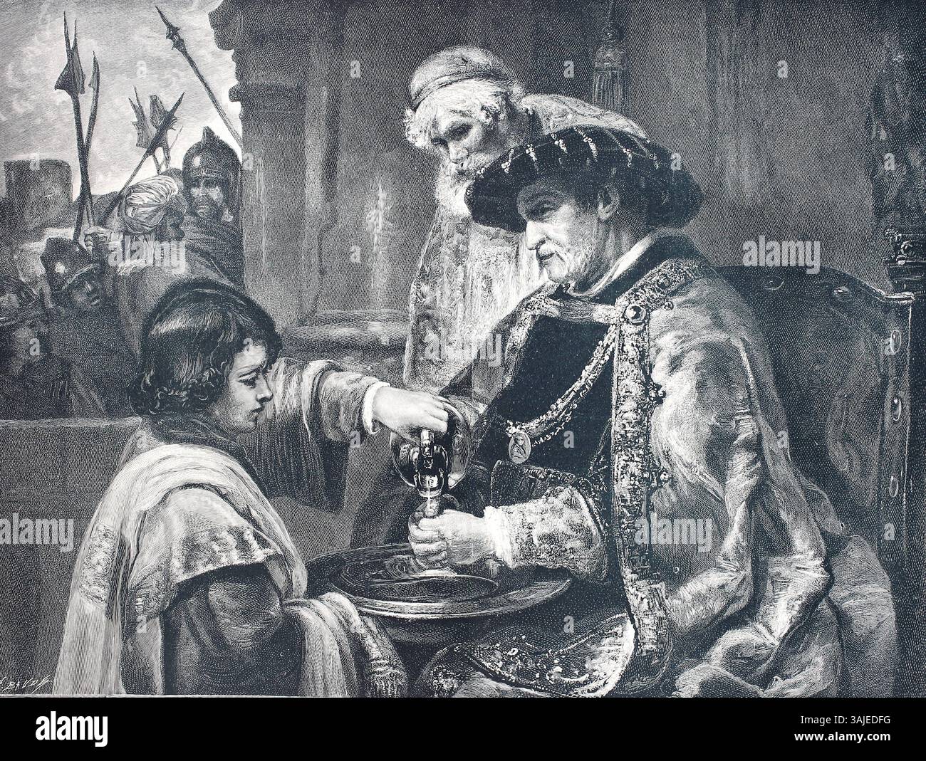 Pontius Pilatus, ich wasche meine Hände in Unschuld, Bibel, altes ...