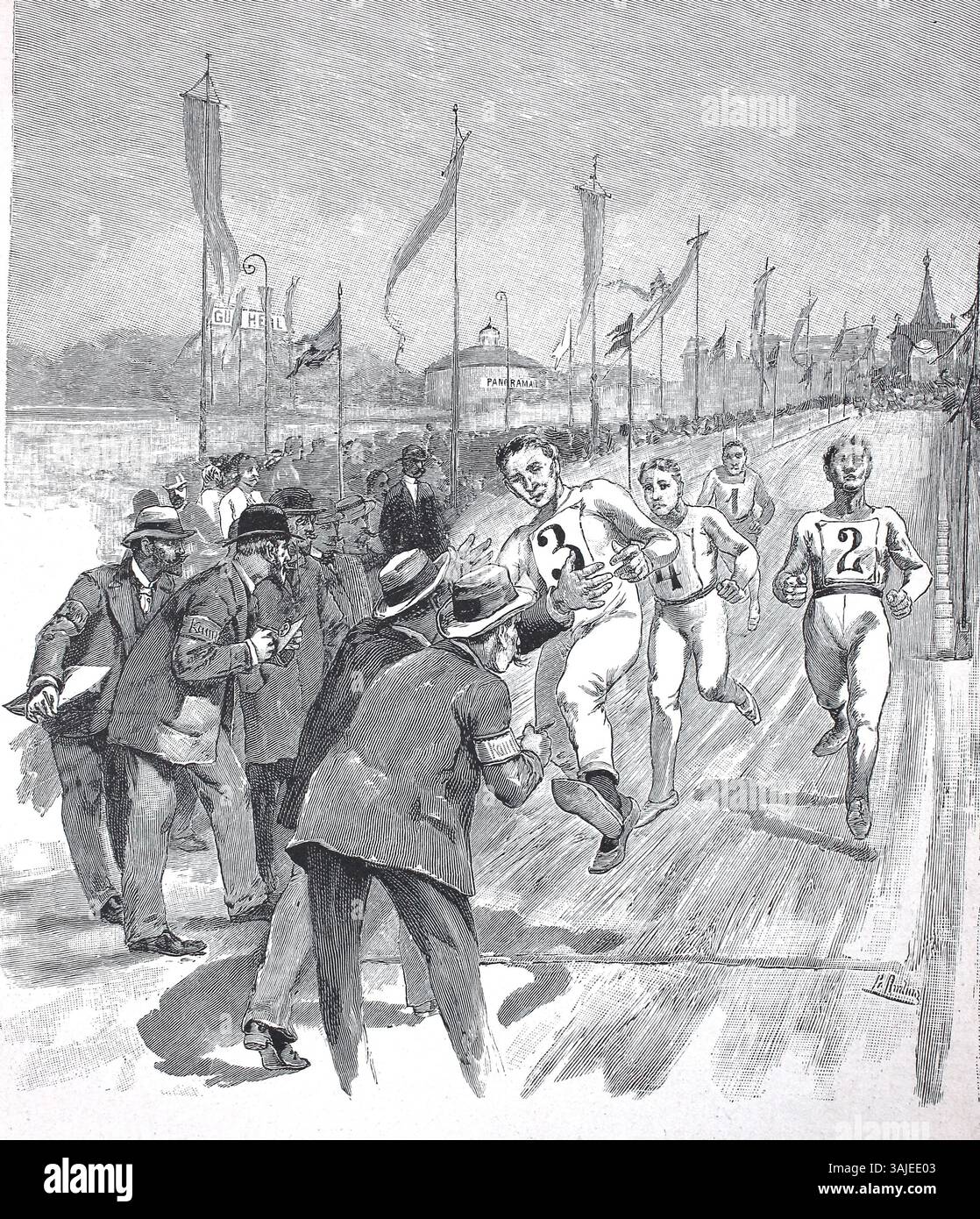 Race at the 7th German Gymnastics Festival 1895 in Munich, Bavaria ...