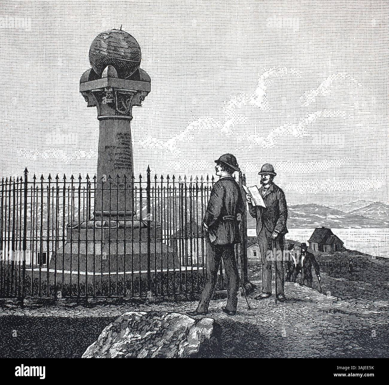 The Meridian Column near the town of Hammerfest, 1895, Norway ...