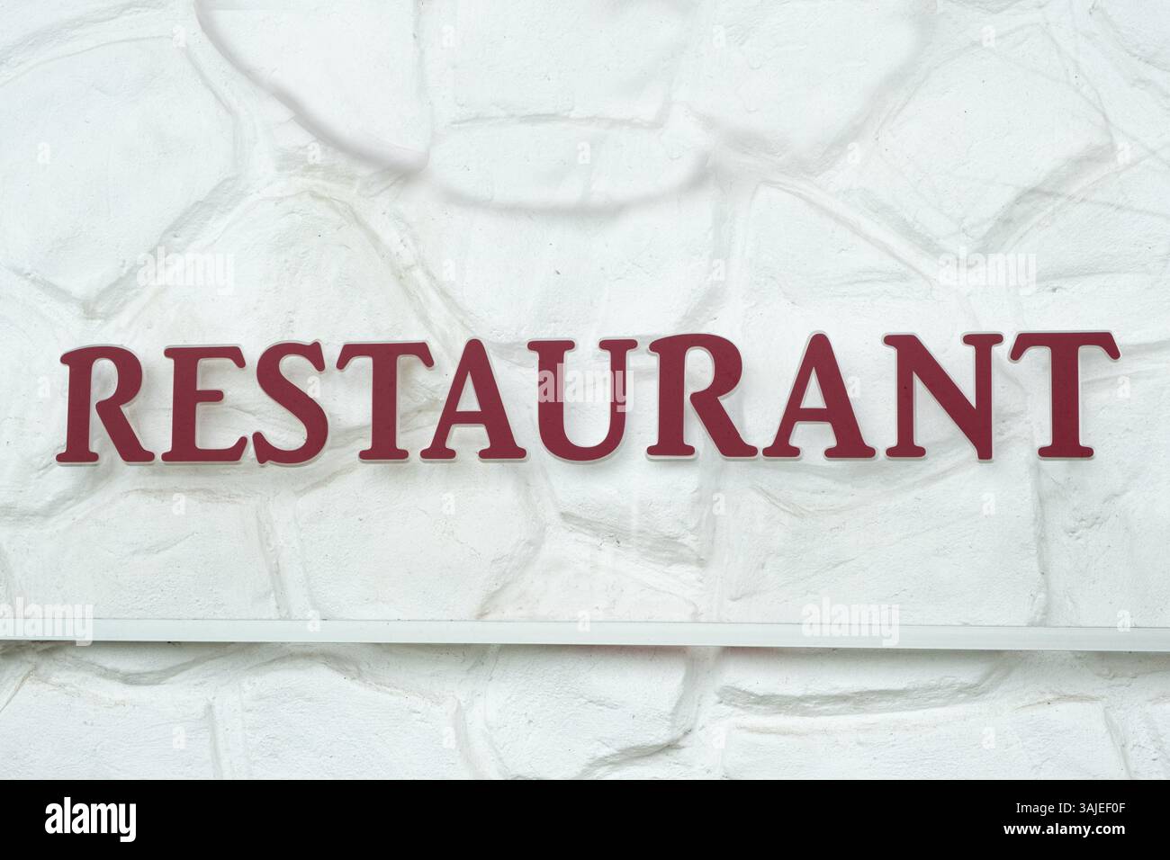 Restaurant red text on hi-res stock photography and images - Alamy