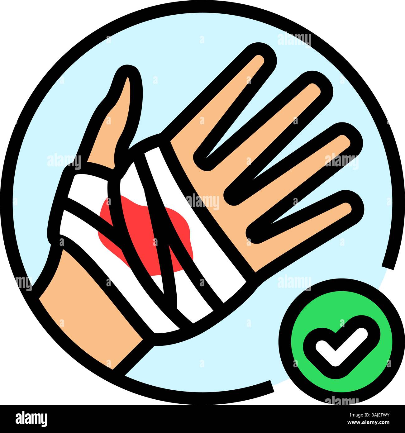 control bleeding gauze bandages color icon vector illustration Stock ...