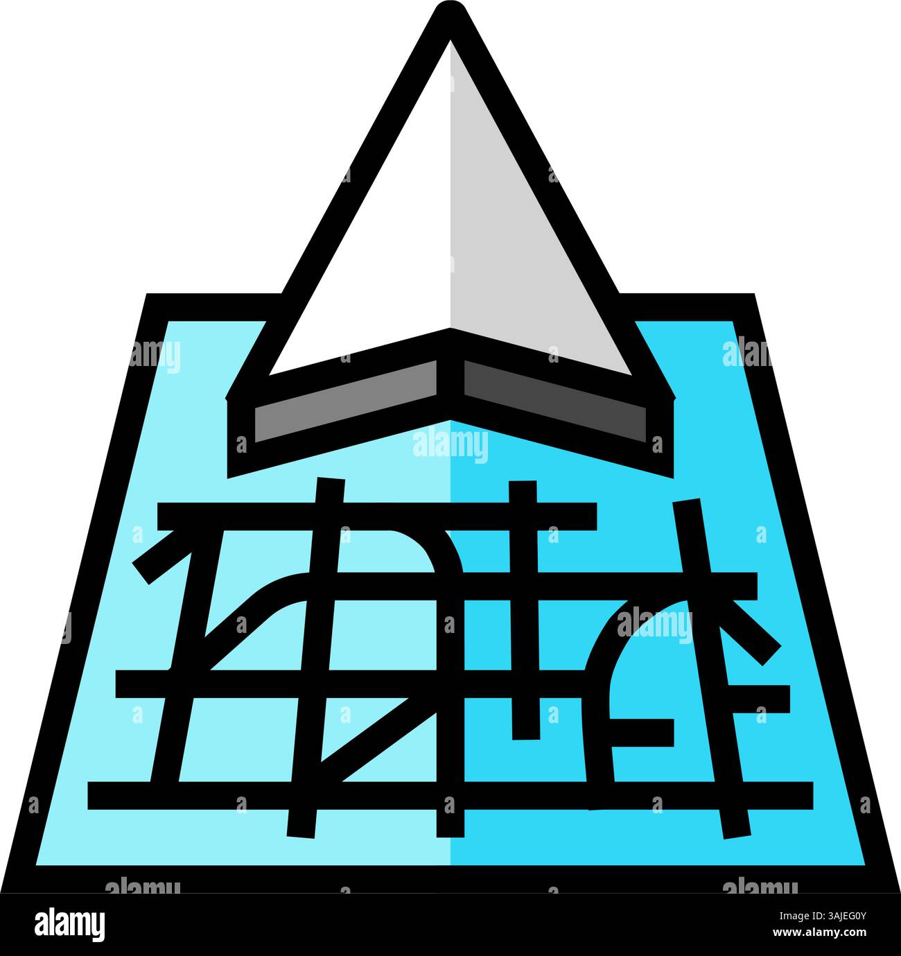 map directions information color icon vector illustration Stock Vector ...