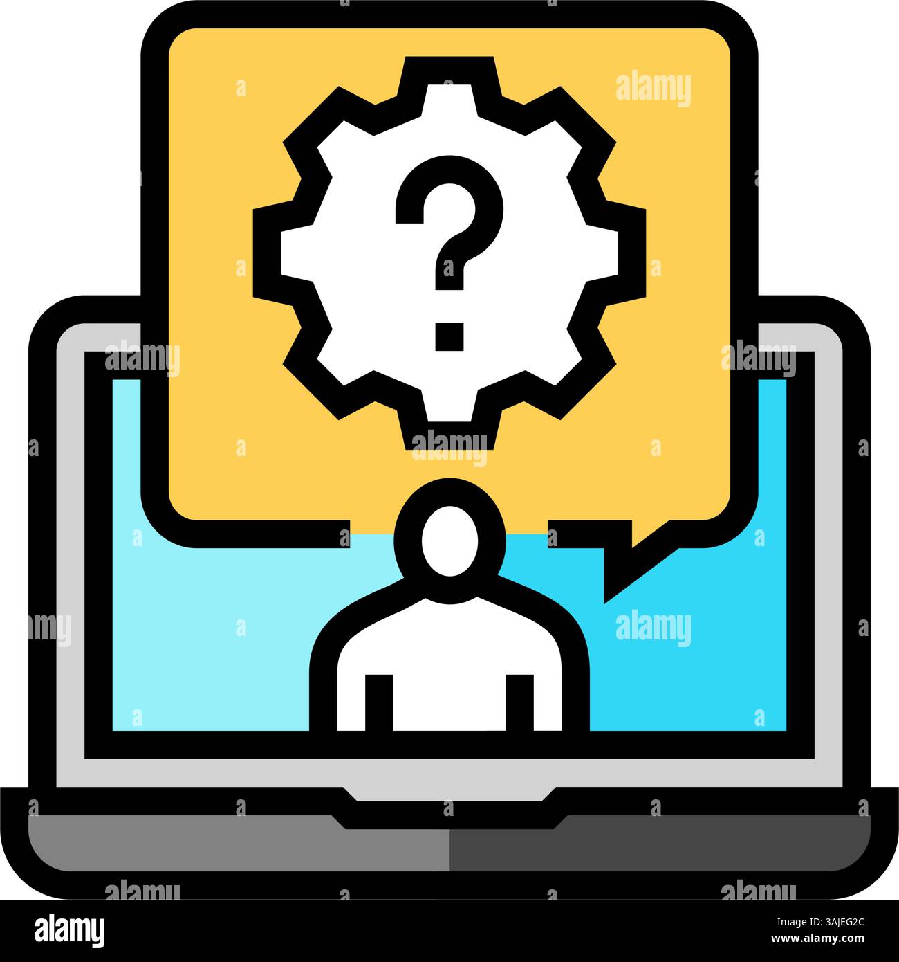 help desk information color icon vector illustration Stock Vector Image ...