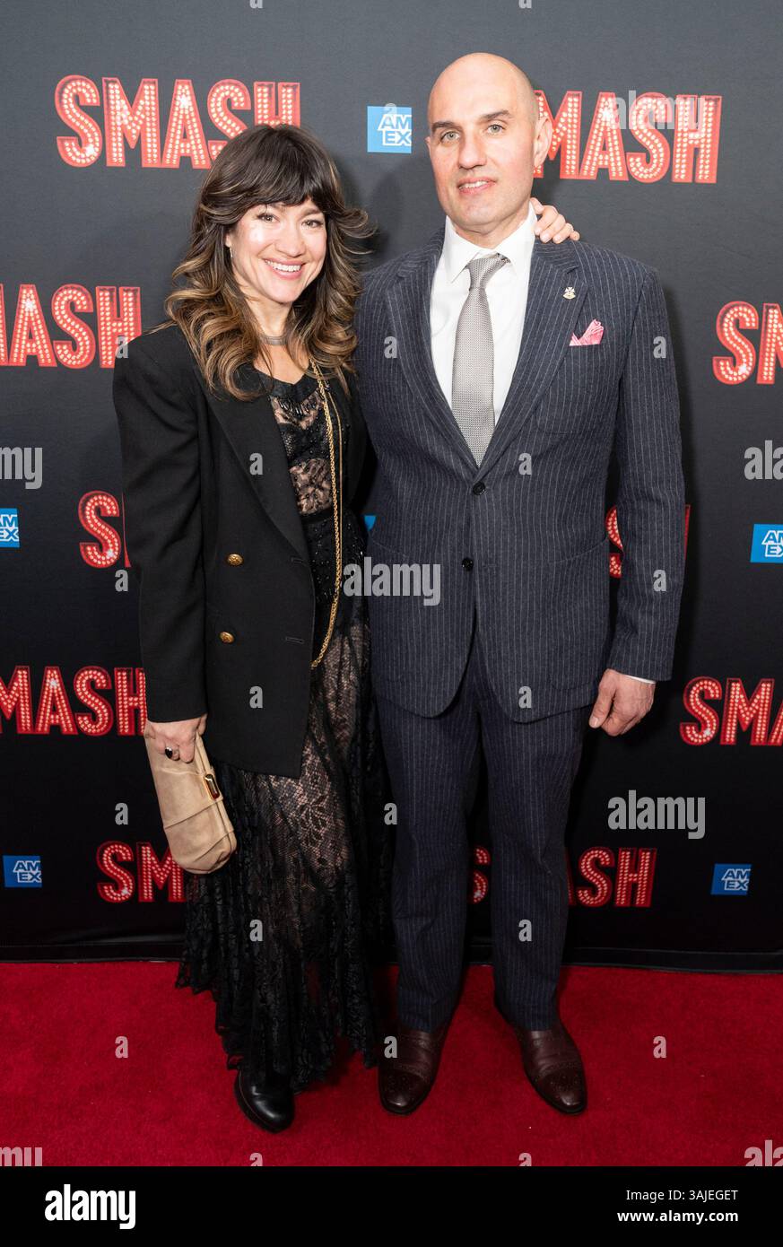 New York, NY, April 10, 2025: Sarah Stiles and Jeff Dodson attend ...