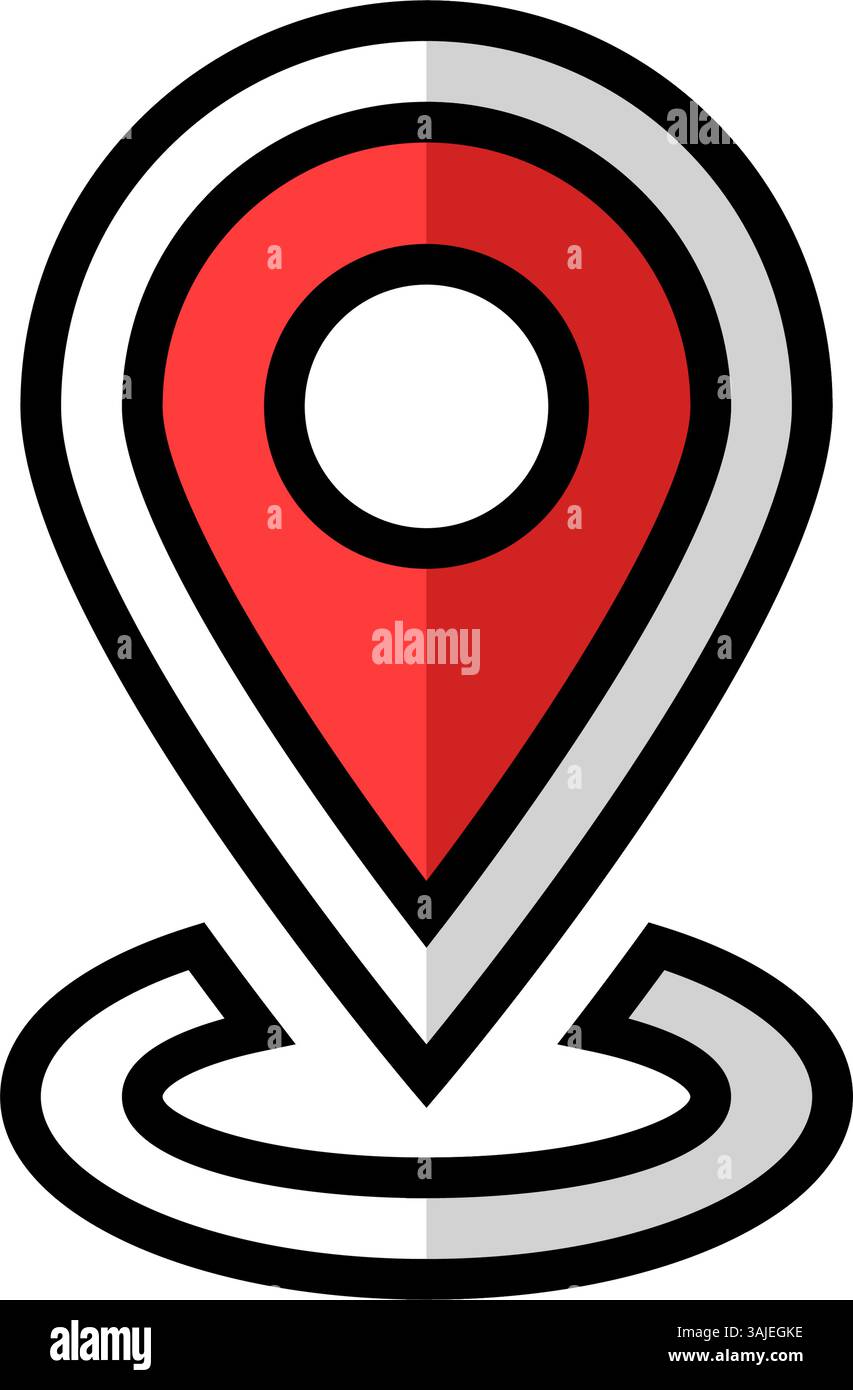 location pin information color icon vector illustration Stock Vector ...