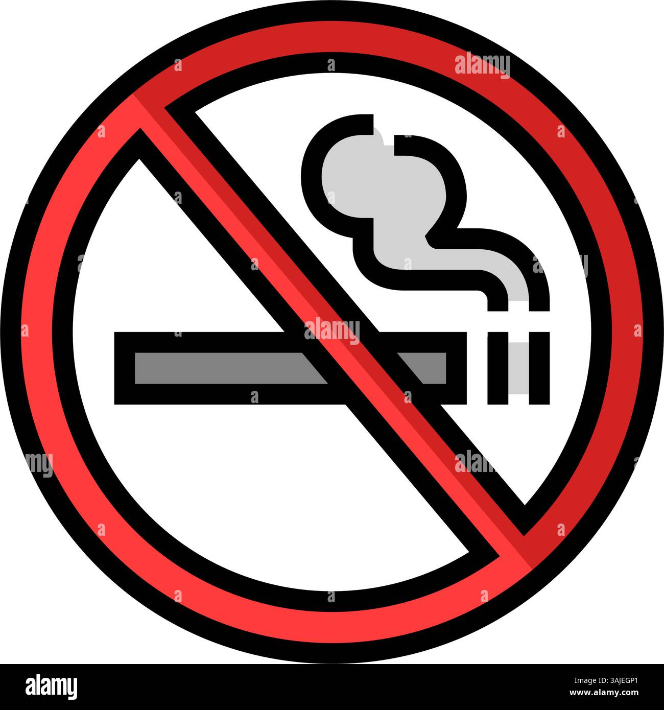 no smoking information color icon vector illustration Stock Vector ...