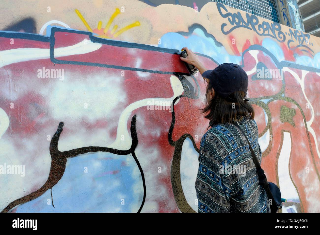 three chimneys, symbol, Barcelona, Paralel, Poble Sec neighborhood ...