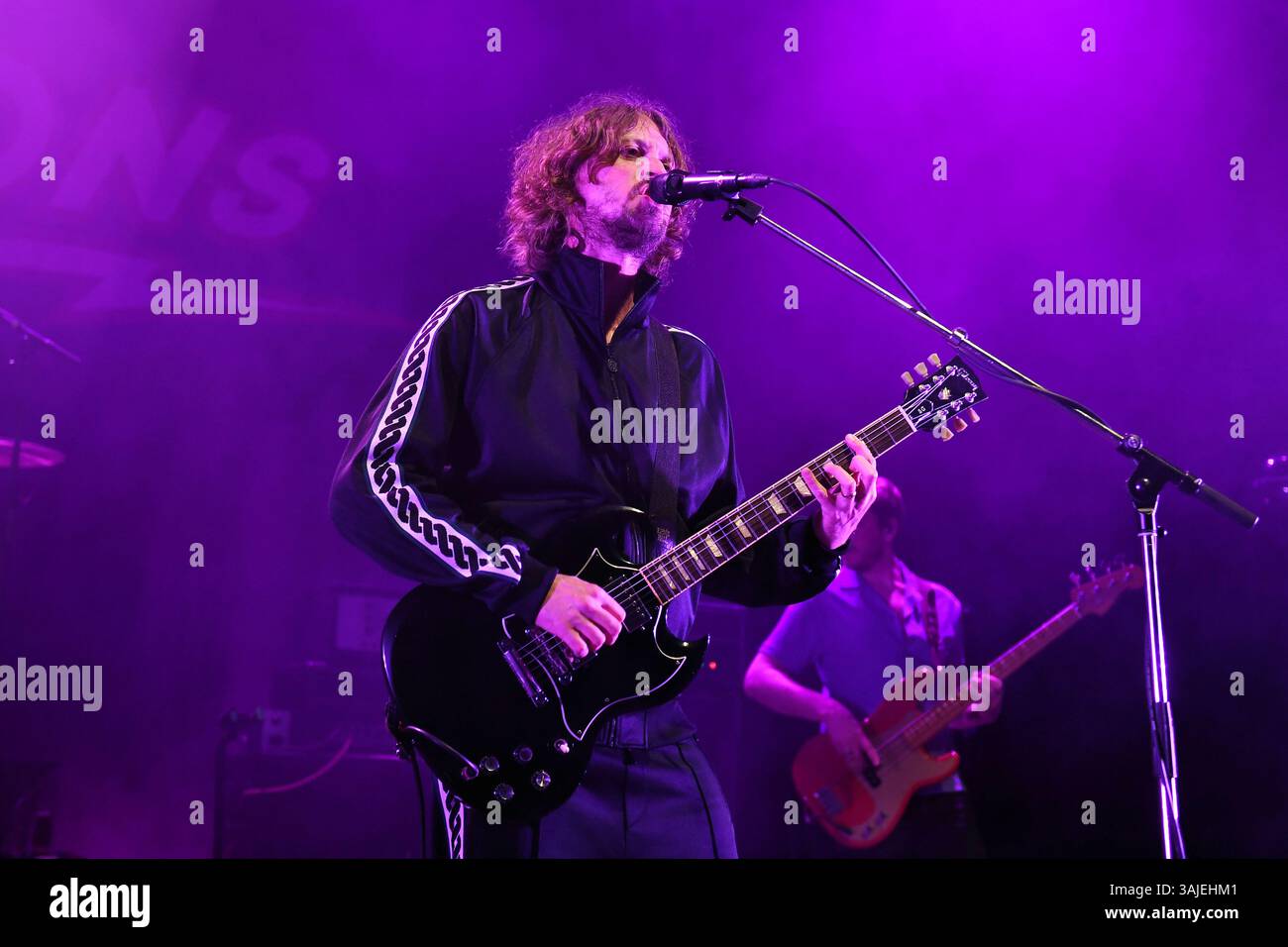 LONDON, ENGLAND - APRIL 10: Dave McCabe of ‘The Zutons’ performing at ...