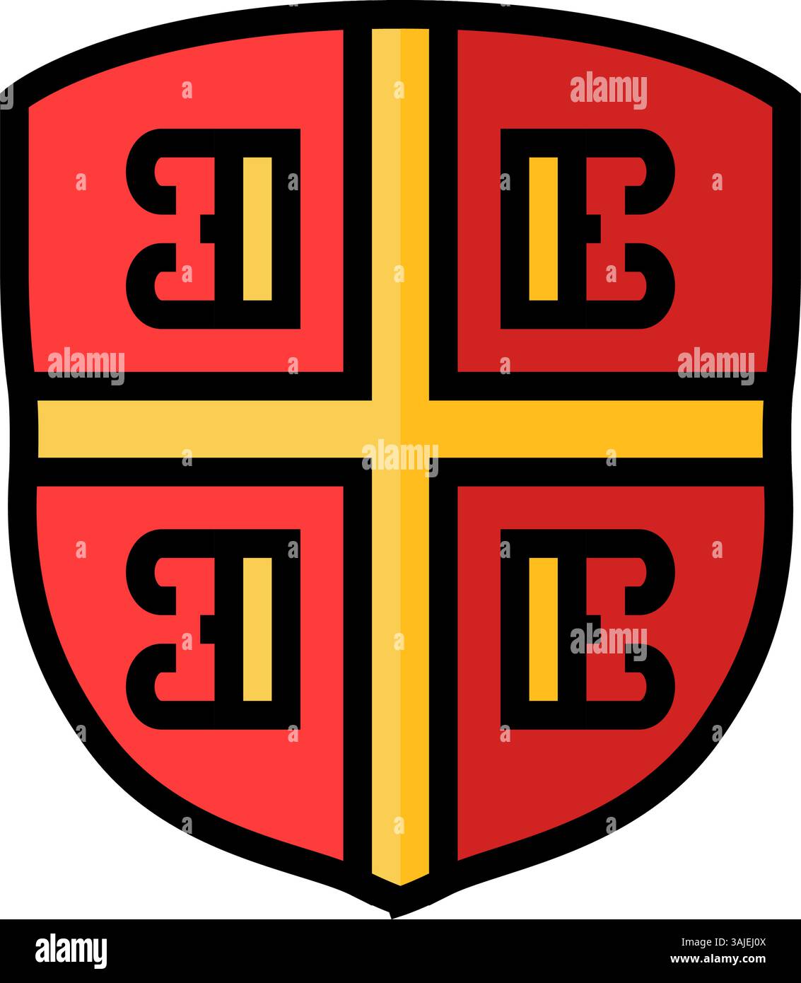 coat arms luxury medieval heraldry color icon vector illustration Stock ...