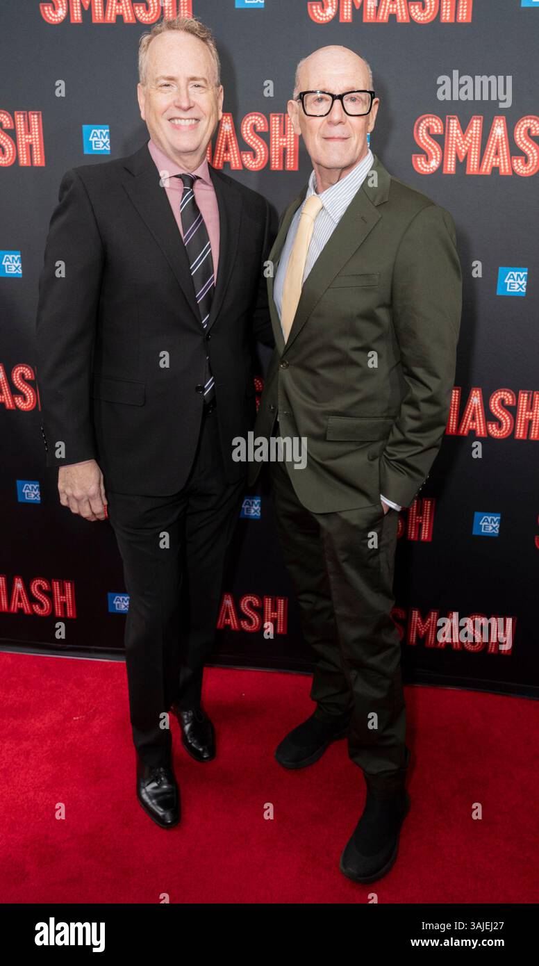 Robert Greenblatt and Neil Meron attend opening night of musical SMASH ...
