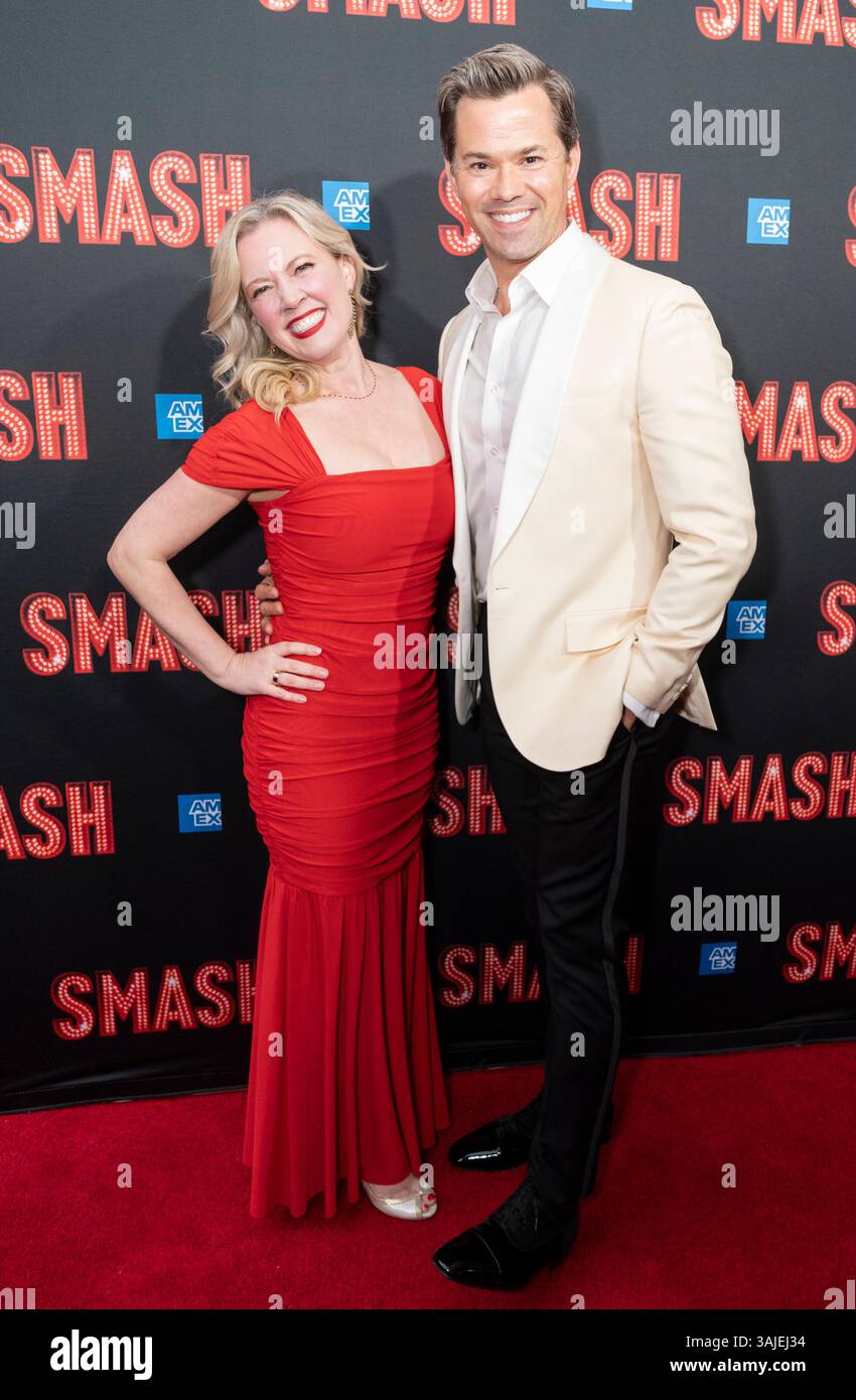 New York, NY, April 10, 2025: Patti Murin and Andrew Rannells attend ...