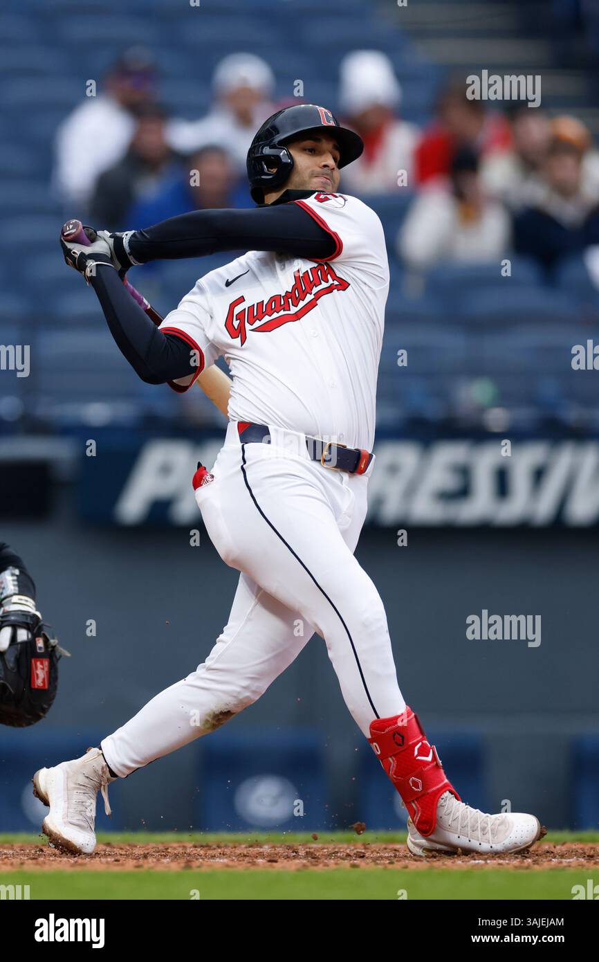 CLEVELAND, OH - APRIL 10: Cleveland Guardians shortstop Brayan Rocchio ...