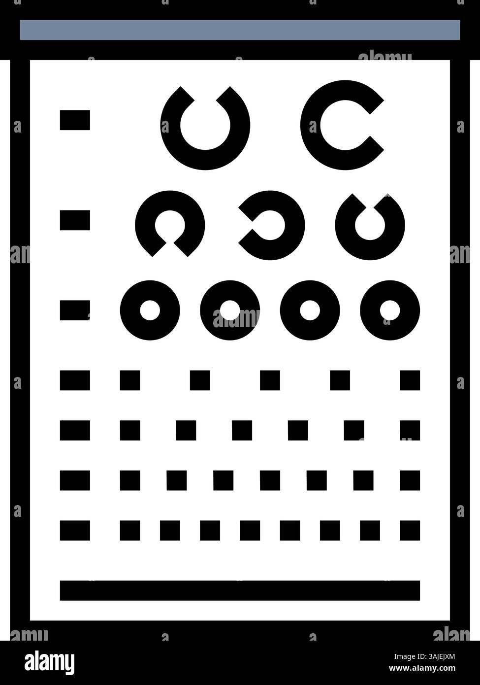 exam chart optometry vision eye color icon vector illustration Stock ...
