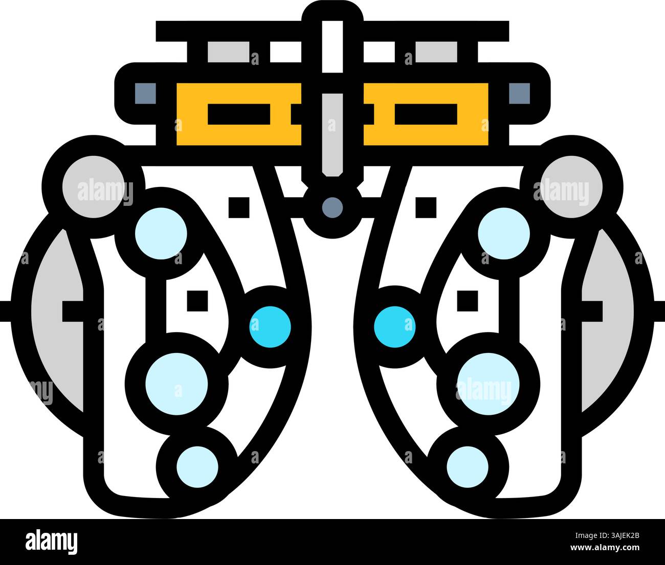 equipment optometry vision eye color icon vector illustration Stock ...