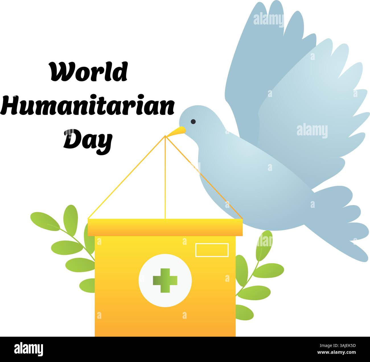 World Humanitarian Day flat cartoon vector illustration Stock Vector ...