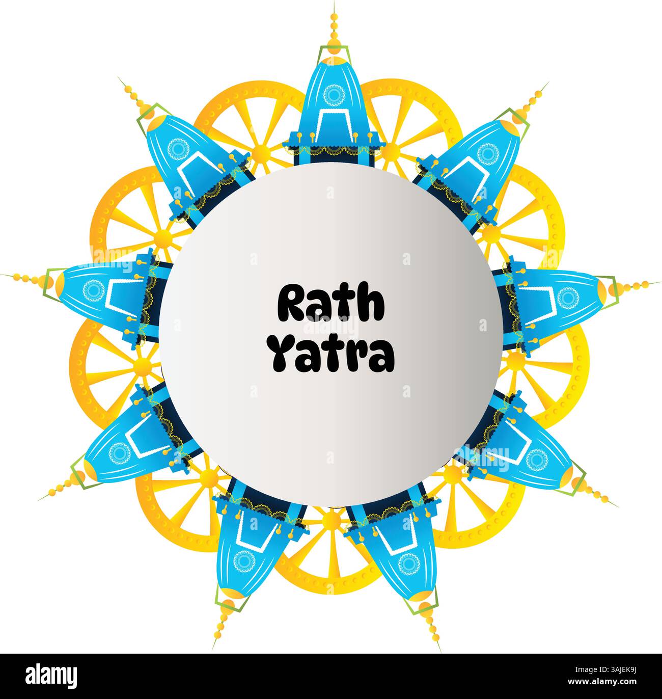 Rath Yatra festival with traditional chariots and celebration Stock ...