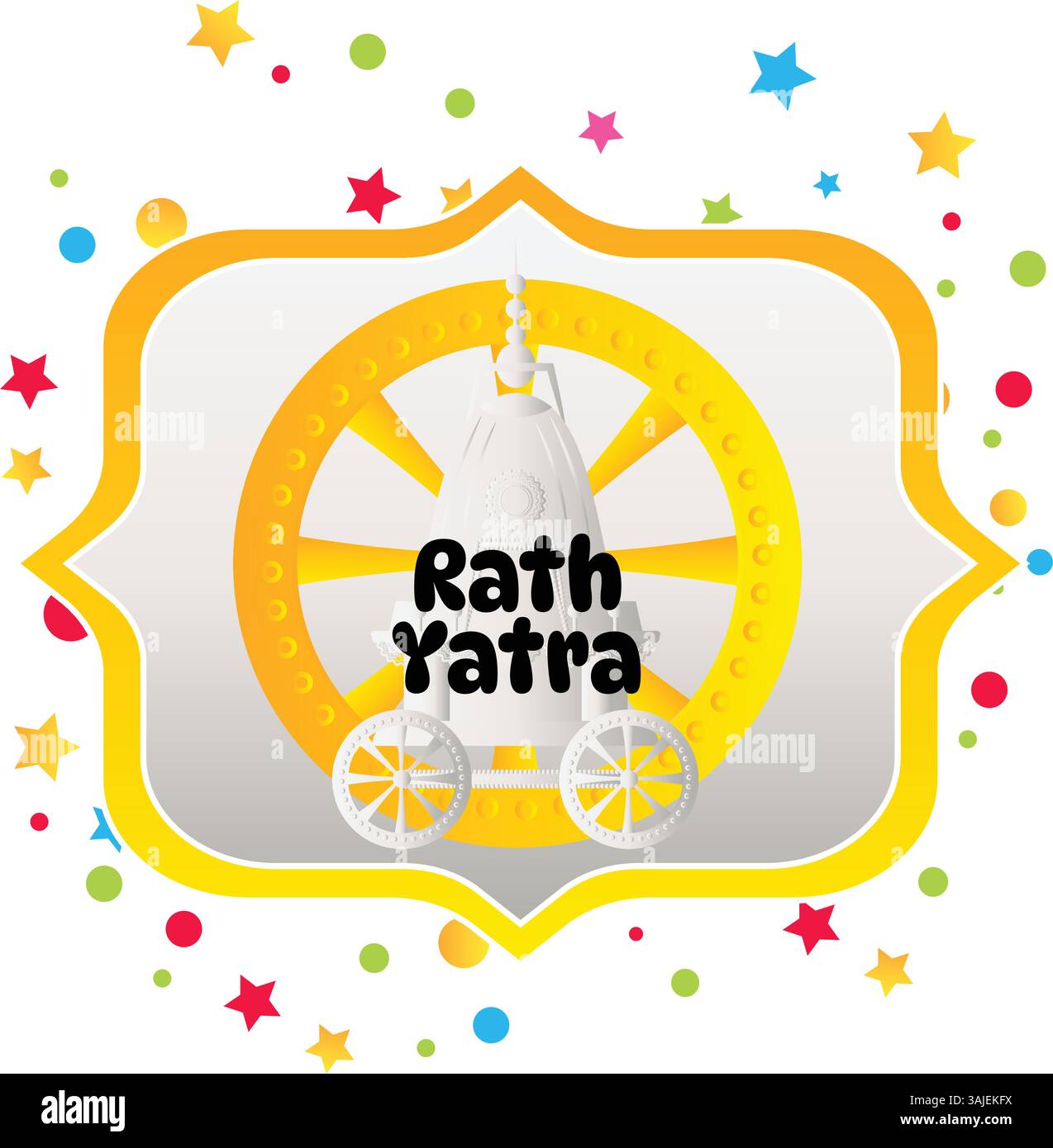 Rath Yatra festival with traditional chariots and celebration Stock ...