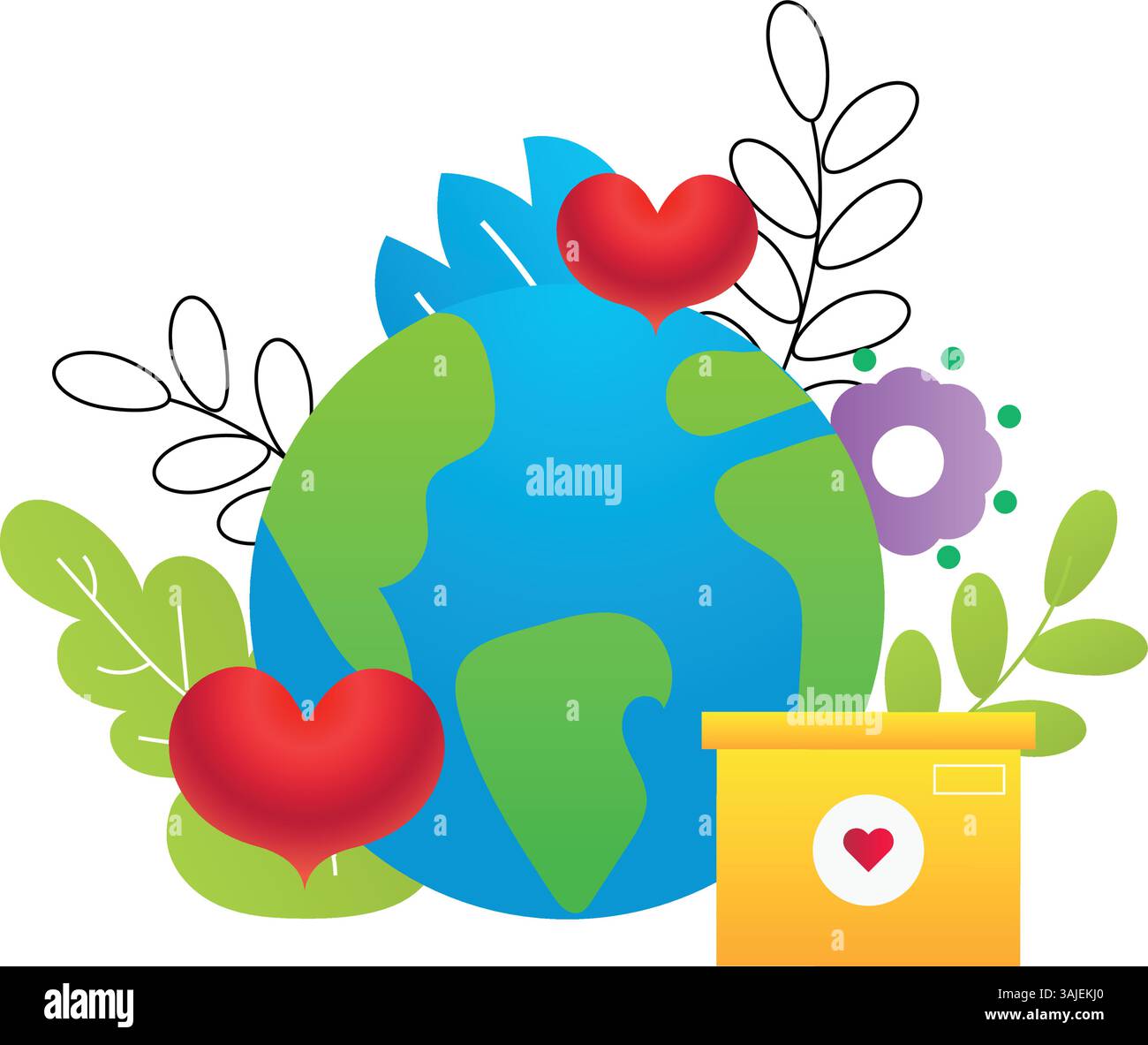 World Humanitarian Day flat cartoon vector illustration Stock Vector ...