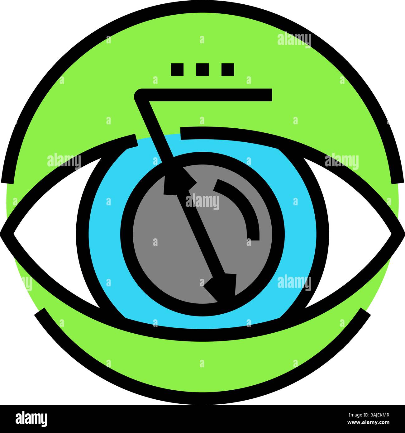 pupil dilation optometry vision eye color icon vector illustration ...